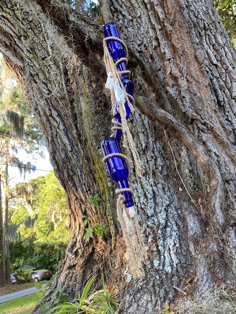 Gullah Haint Bottle Tree Hanger With 100 Year Oyster Accents - Etsy