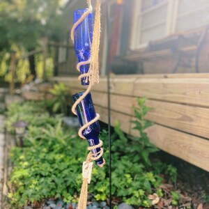 Haint Blue Bottle Tree Hanger 2 Blue Bottles Included - Etsy