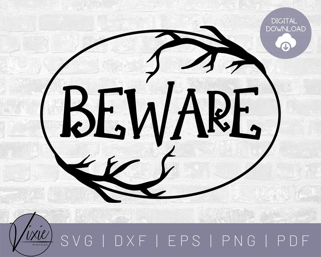 Halloween Doormat SVG Beware SVG Wreath SVG Commercial - Etsy