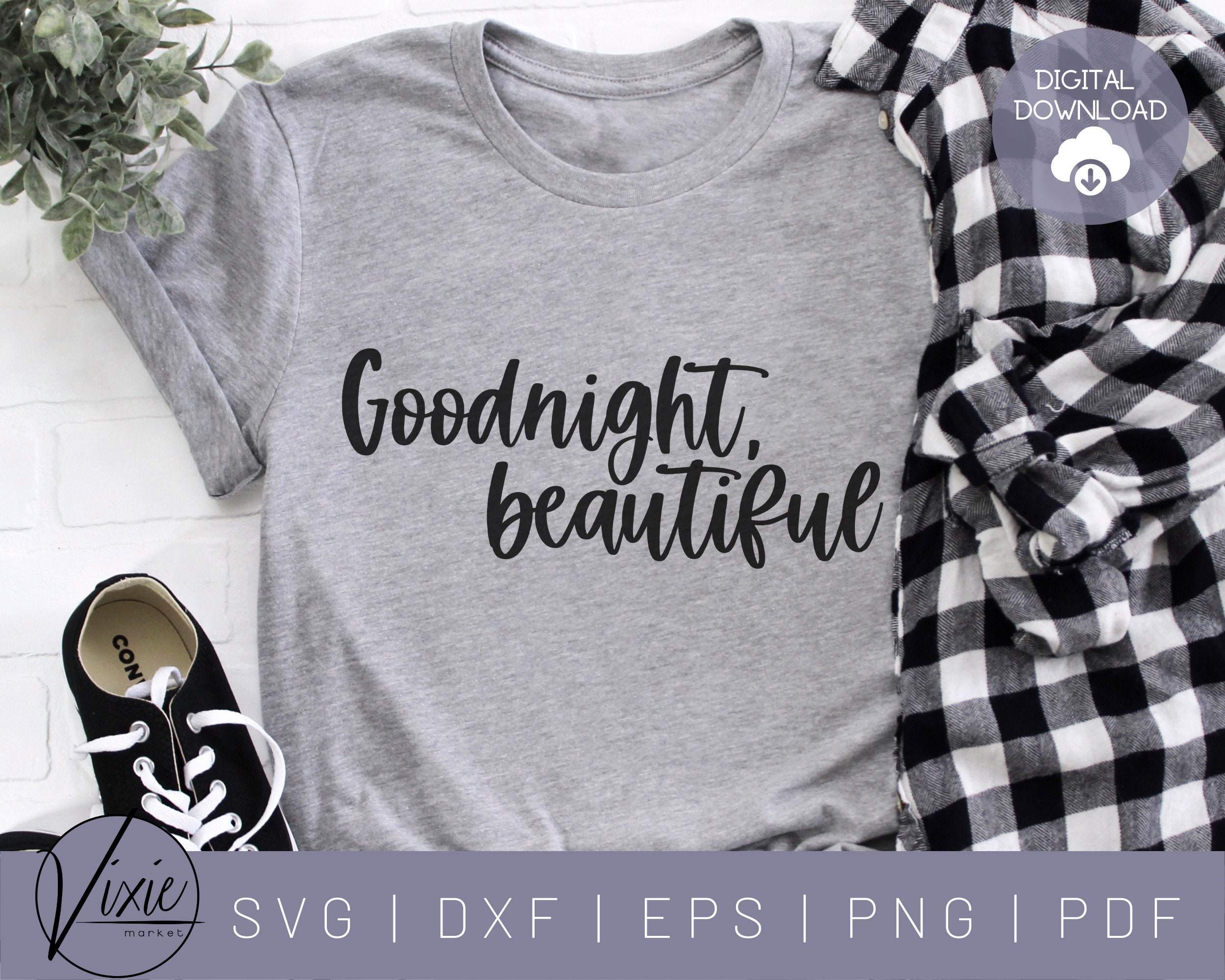 Goodnight SVG Good Night SVG Beautiful Cut File - Etsy UK
