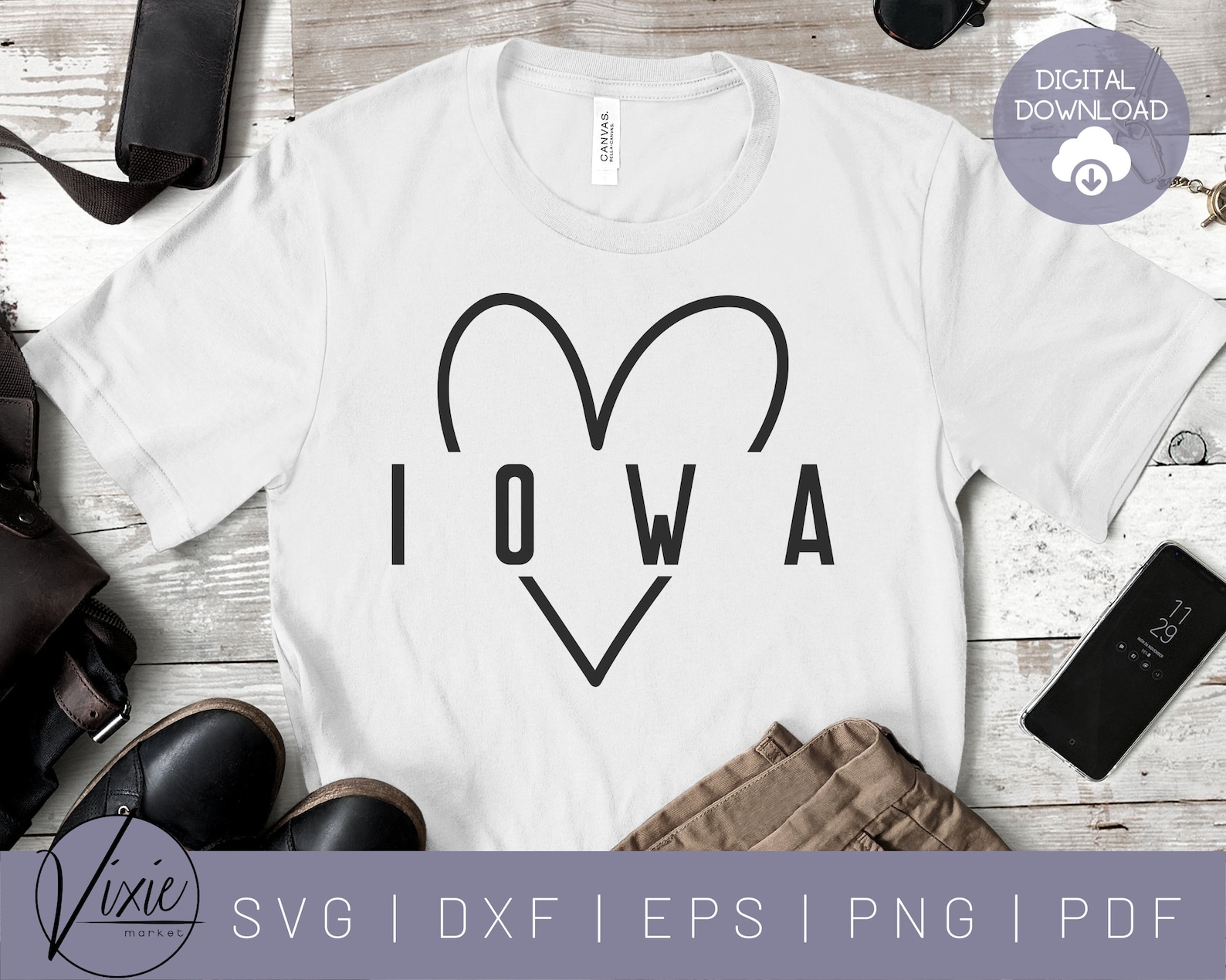 Iowa SVG Iowa Heart SVG Hand Drawn Heart SVG Iowa Love | Etsy
