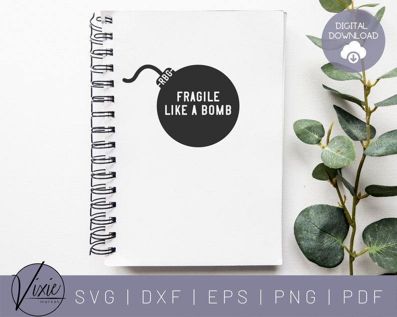 RBG SVG - Fragile Like a Bomb SVG - Ruth Bader Ginsburg - Commercial ...