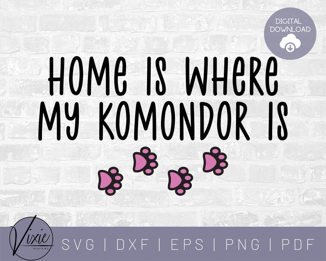 Komondor SVG Dog Breed Svg Paw Print SVG Commercial Use - Etsy Israel