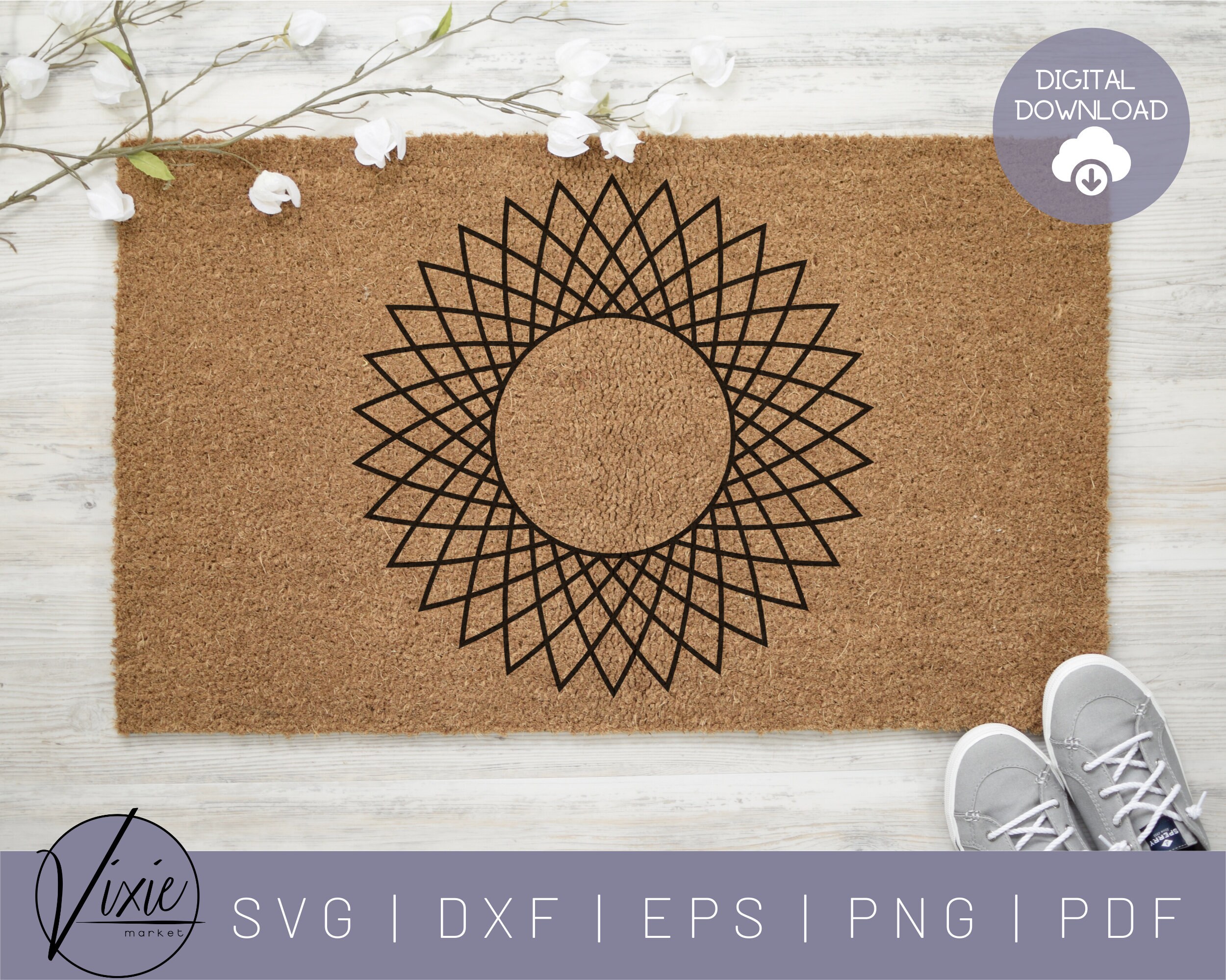 RBG SVG Ruth Bader Ginsburg Lace Collar Mandala Svg - Etsy