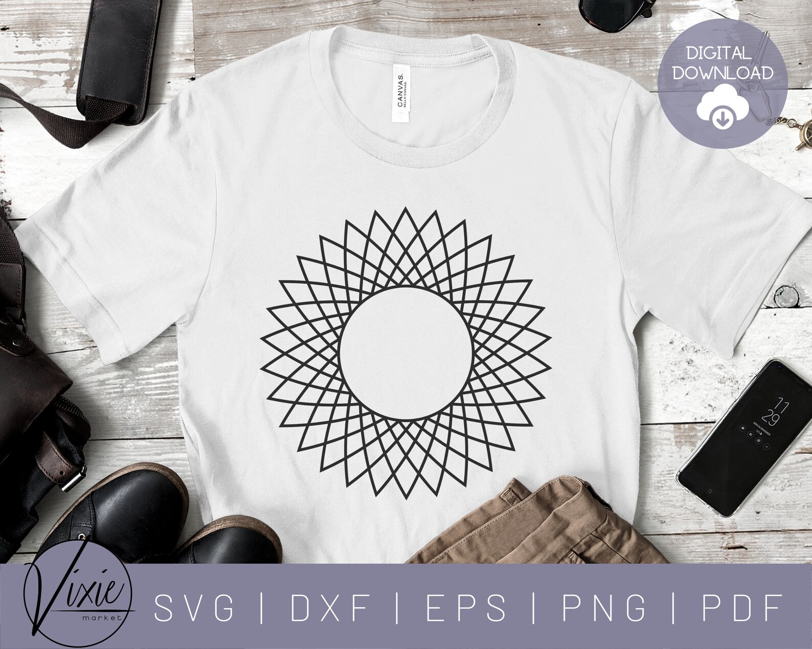 RBG SVG Ruth Bader Ginsburg Lace Collar Mandala Svg - Etsy