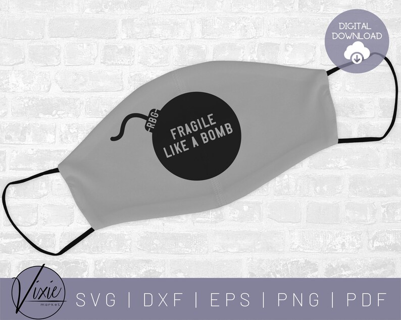 RBG SVG - Fragile Like a Bomb SVG - Ruth Bader Ginsburg - Commercial ...