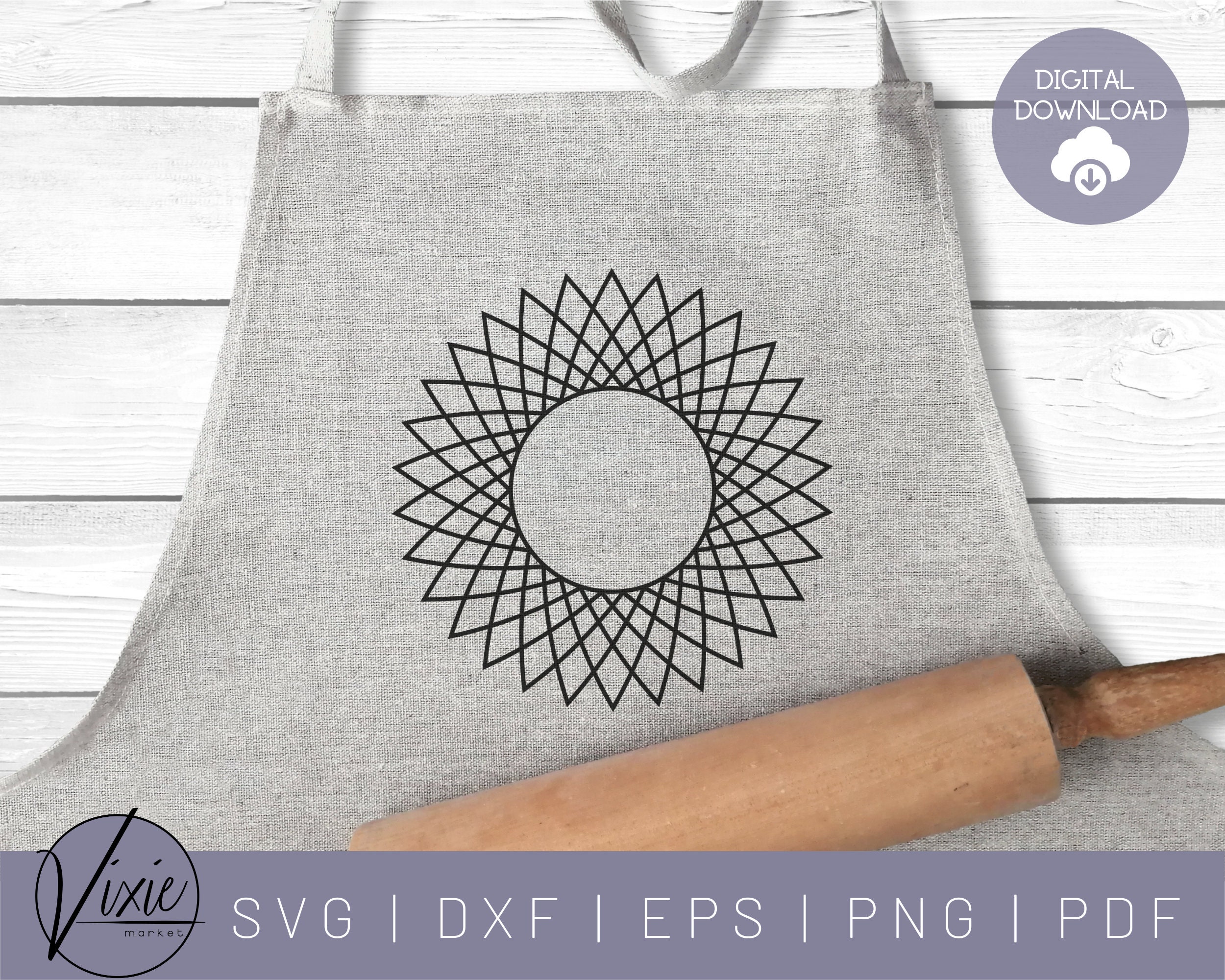 RBG SVG Ruth Bader Ginsburg Lace Collar Mandala Svg - Etsy