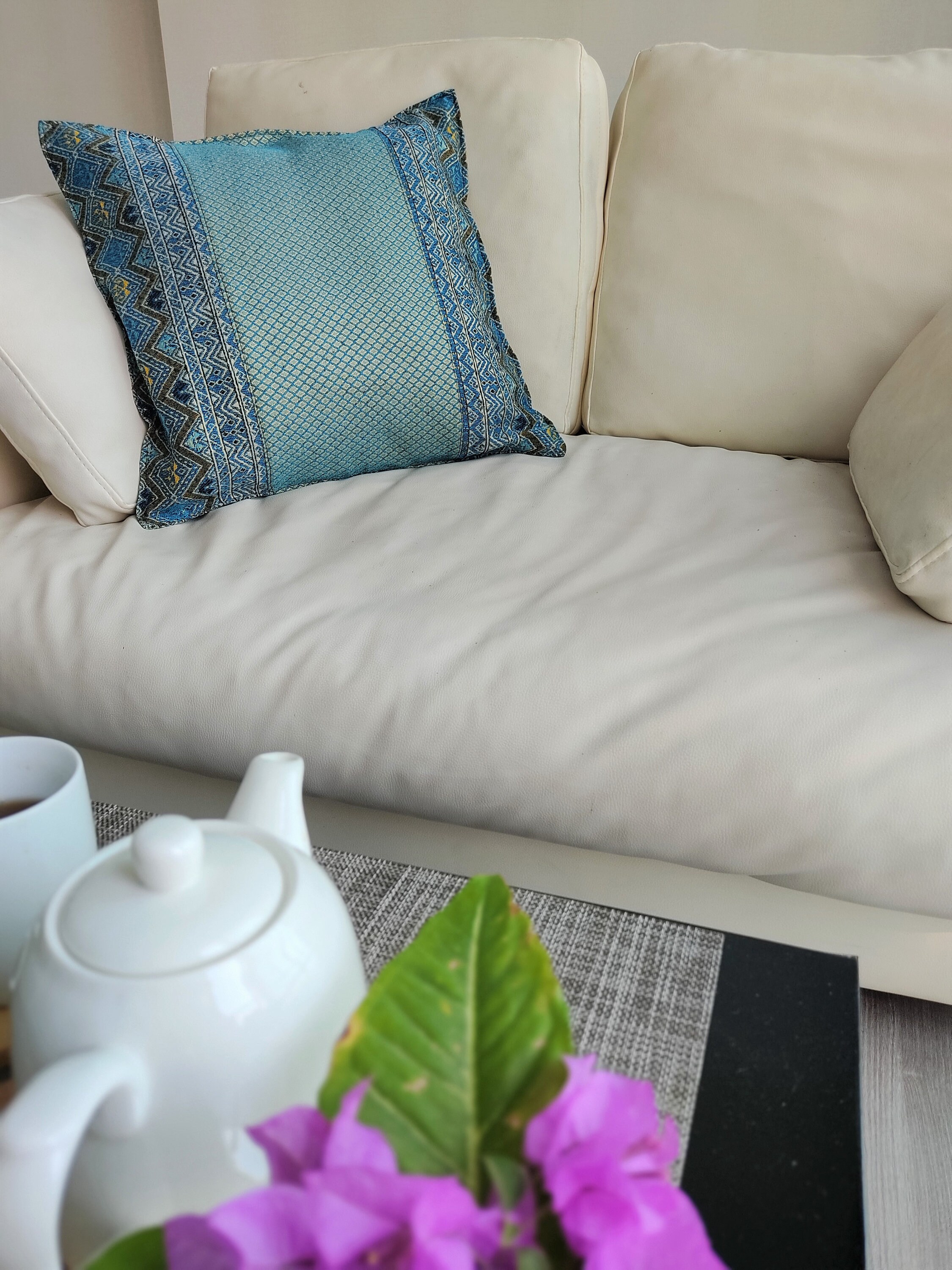 Blue Patchwork Cushion Case Blue Cushion Cover Bohemian - Etsy