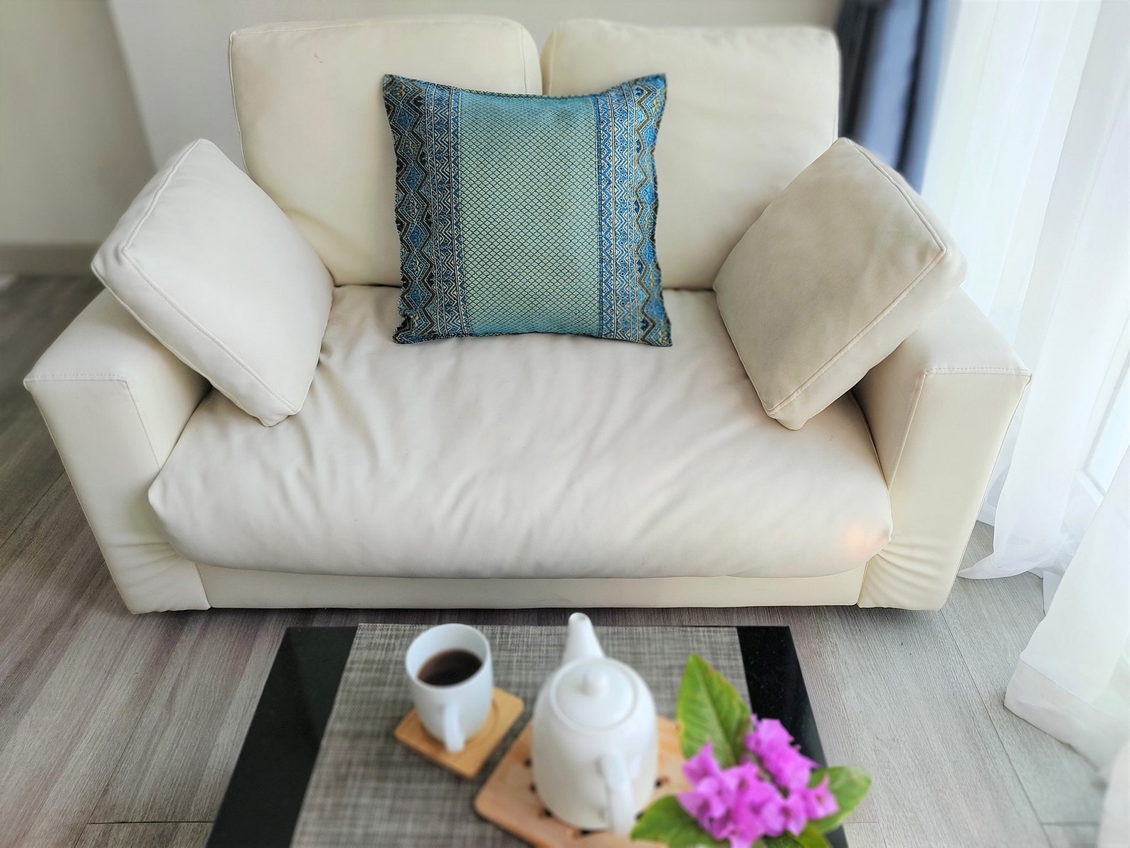 Blue Patchwork Cushion Case Blue Cushion Cover Bohemian | Etsy