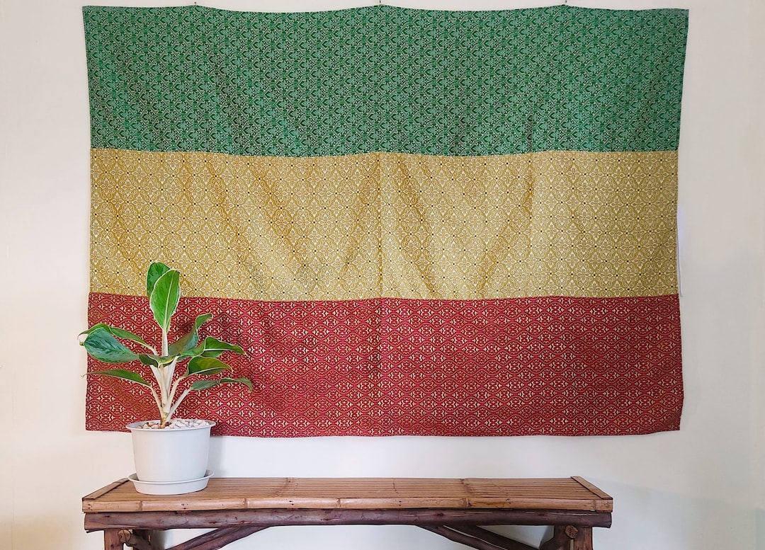 Rastafarian Flag, Handmade Tapestry Hippie Decor, Reggae Lover Gift ...