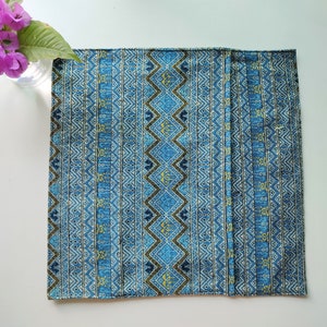 Blue Patchwork Cushion Case Blue Cushion Cover Bohemian - Etsy