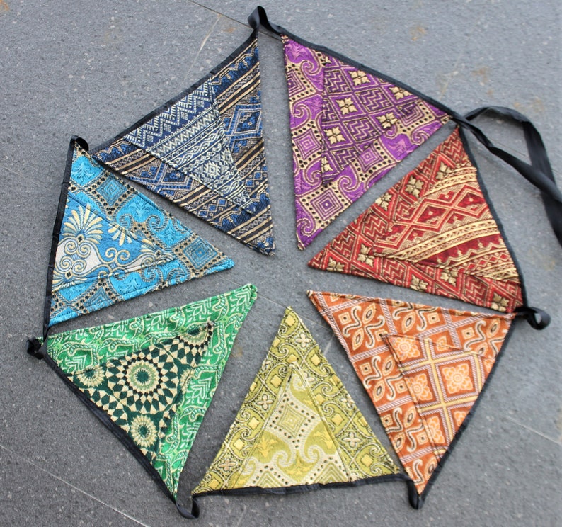 Multi-color Pennant Prayer Flags Garland Banner Chakras | Etsy