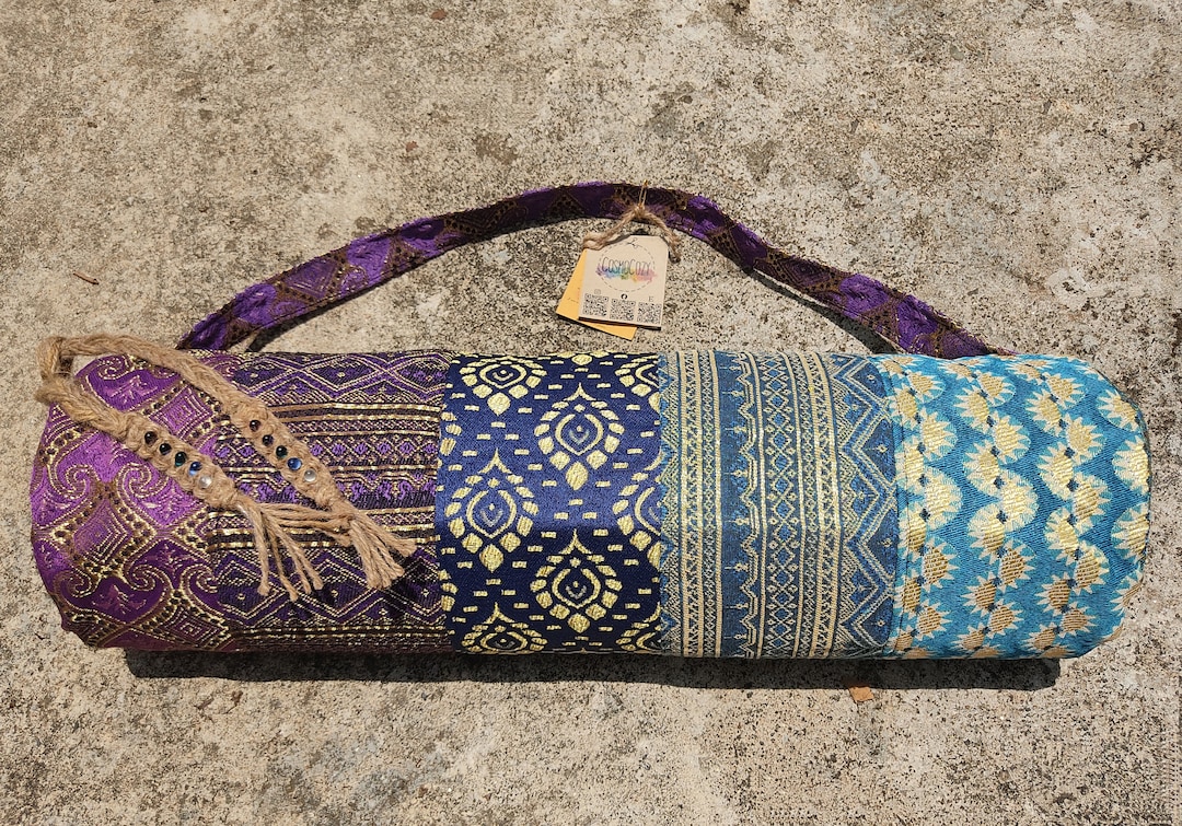 Yoga Mat Bag | Hippie Yoga Bag | Gift for Yogi | Boho Yoga Bag | Purple ...