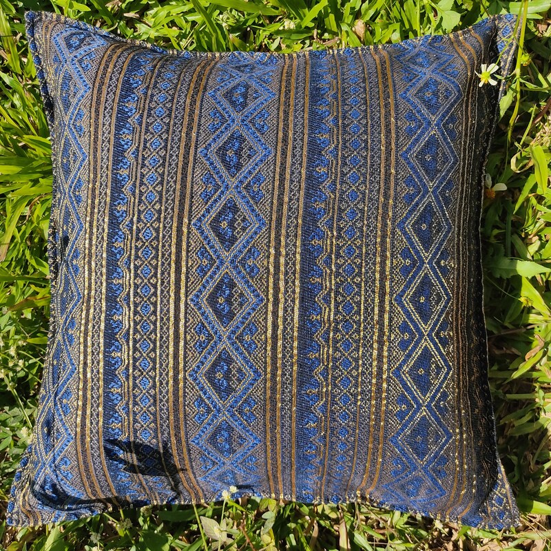 Dark Blue Pillow - Etsy