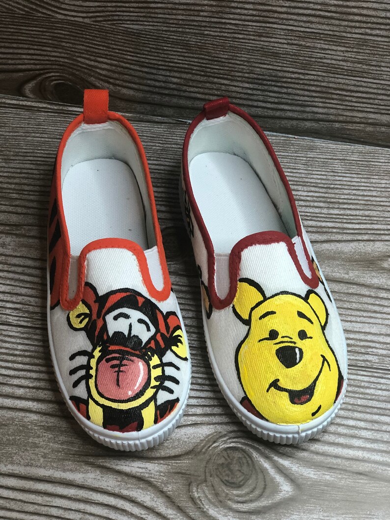 Winnie the Pooh and Tigger Shoes - Etsy