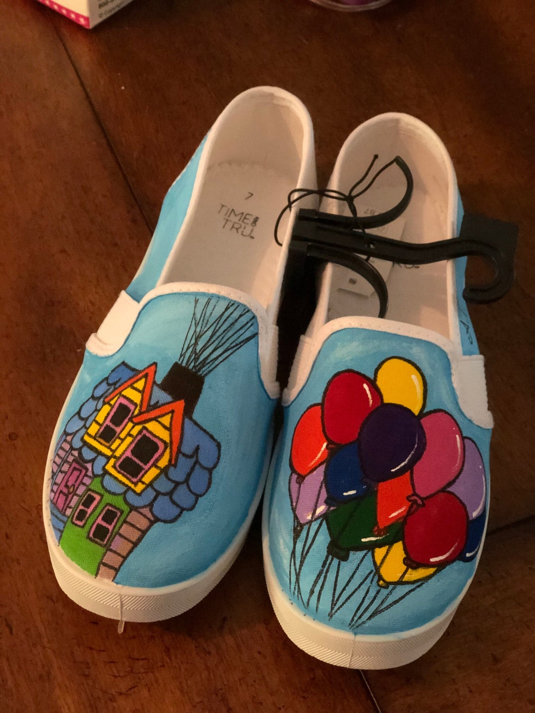 Hand Painted UP Custom Shoes | up | Custom Shoes | Balloons | Disney ...