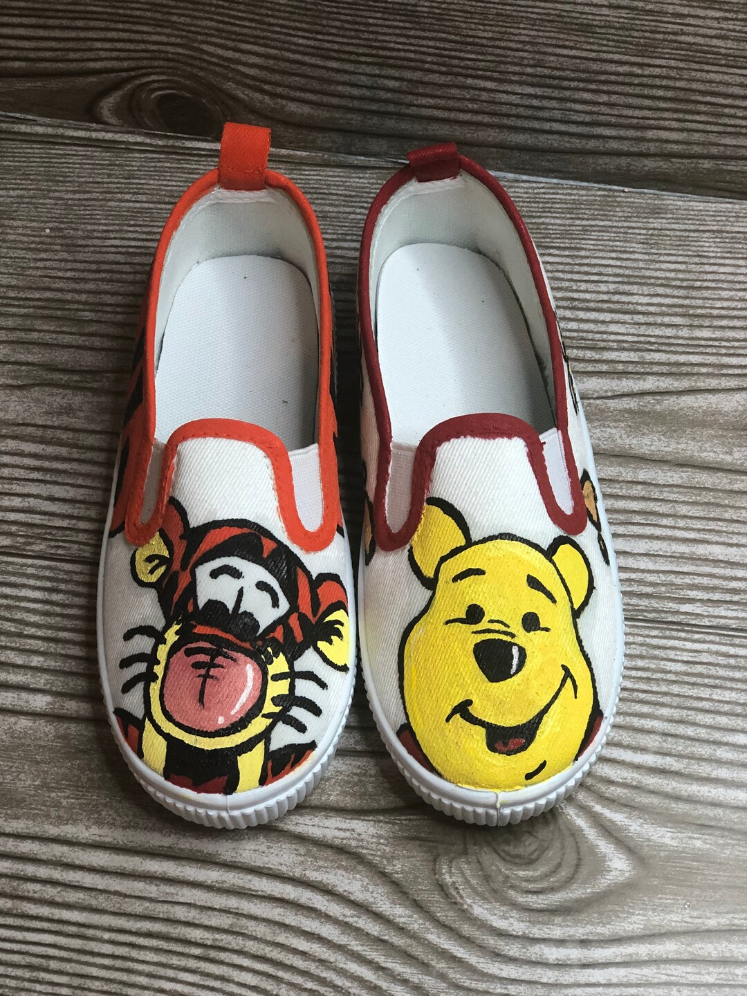 Winnie the Pooh and Tigger Shoes - Etsy