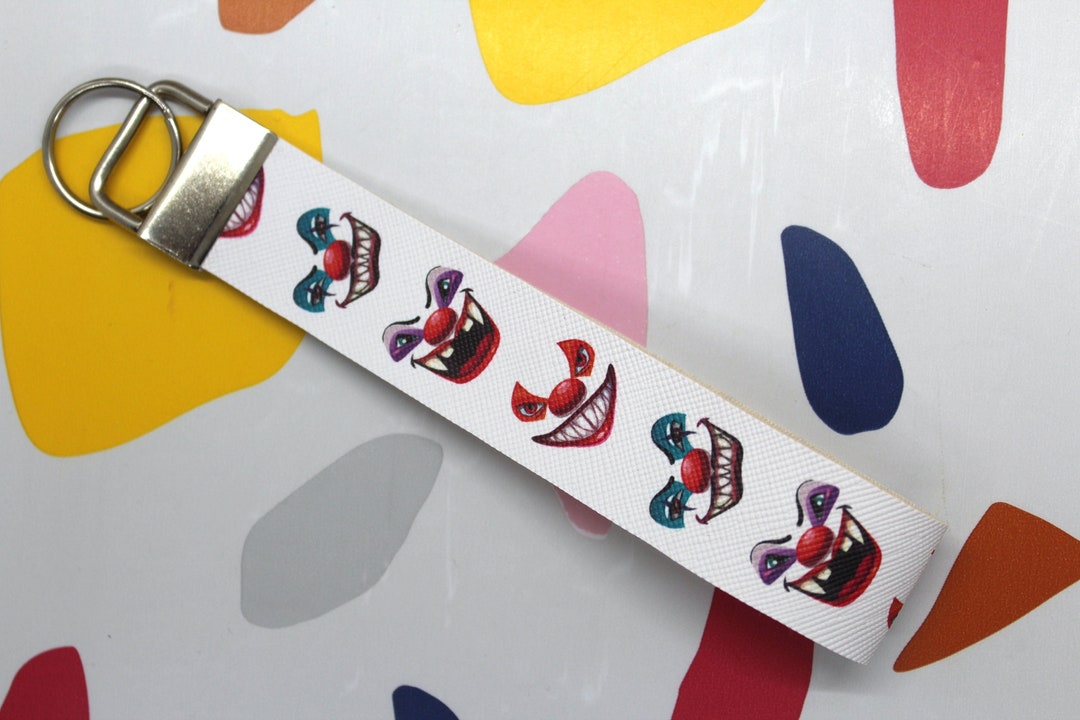 Creepy Clowns Wristlet Keychain, Clown Wrist Lanyard - Etsy