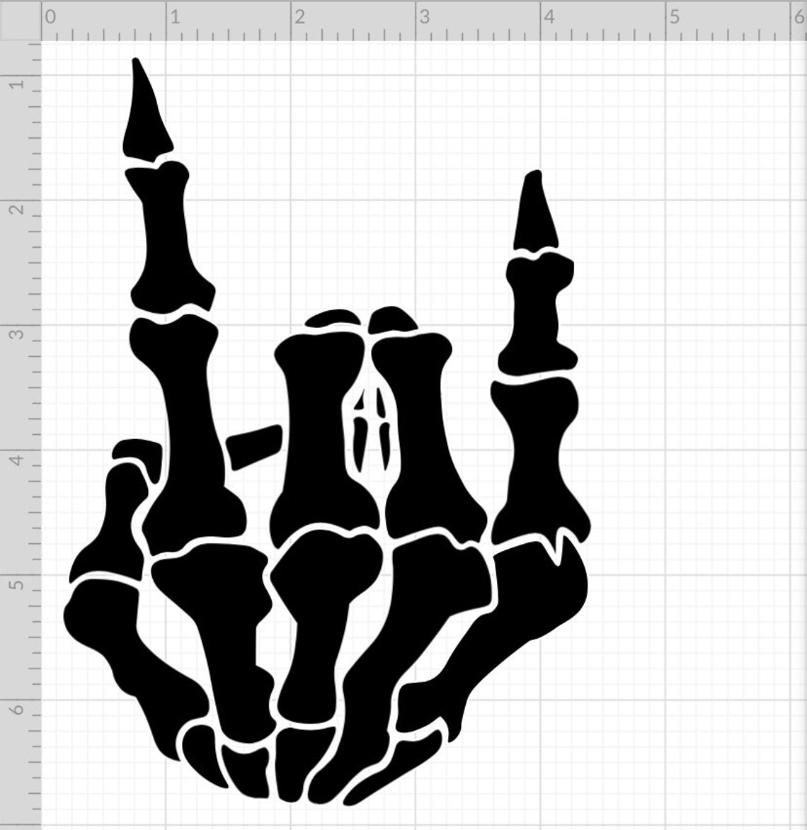 Skeleton Rock and Roll Hand Vinyl Decal Skeleton Decal Car - Etsy