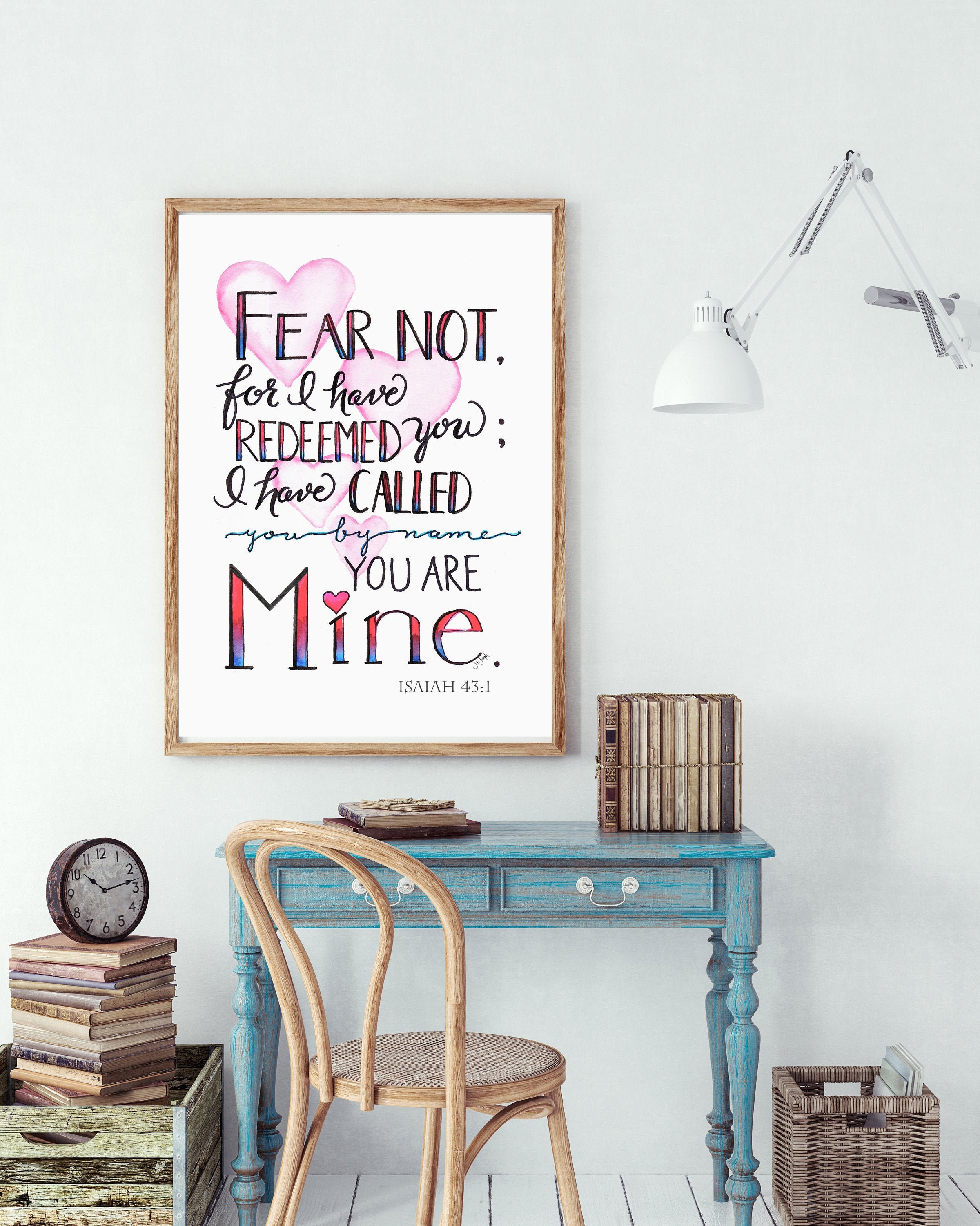 Christian Bible Verse Valentine's Day Gift Heart Love Wall Art ...