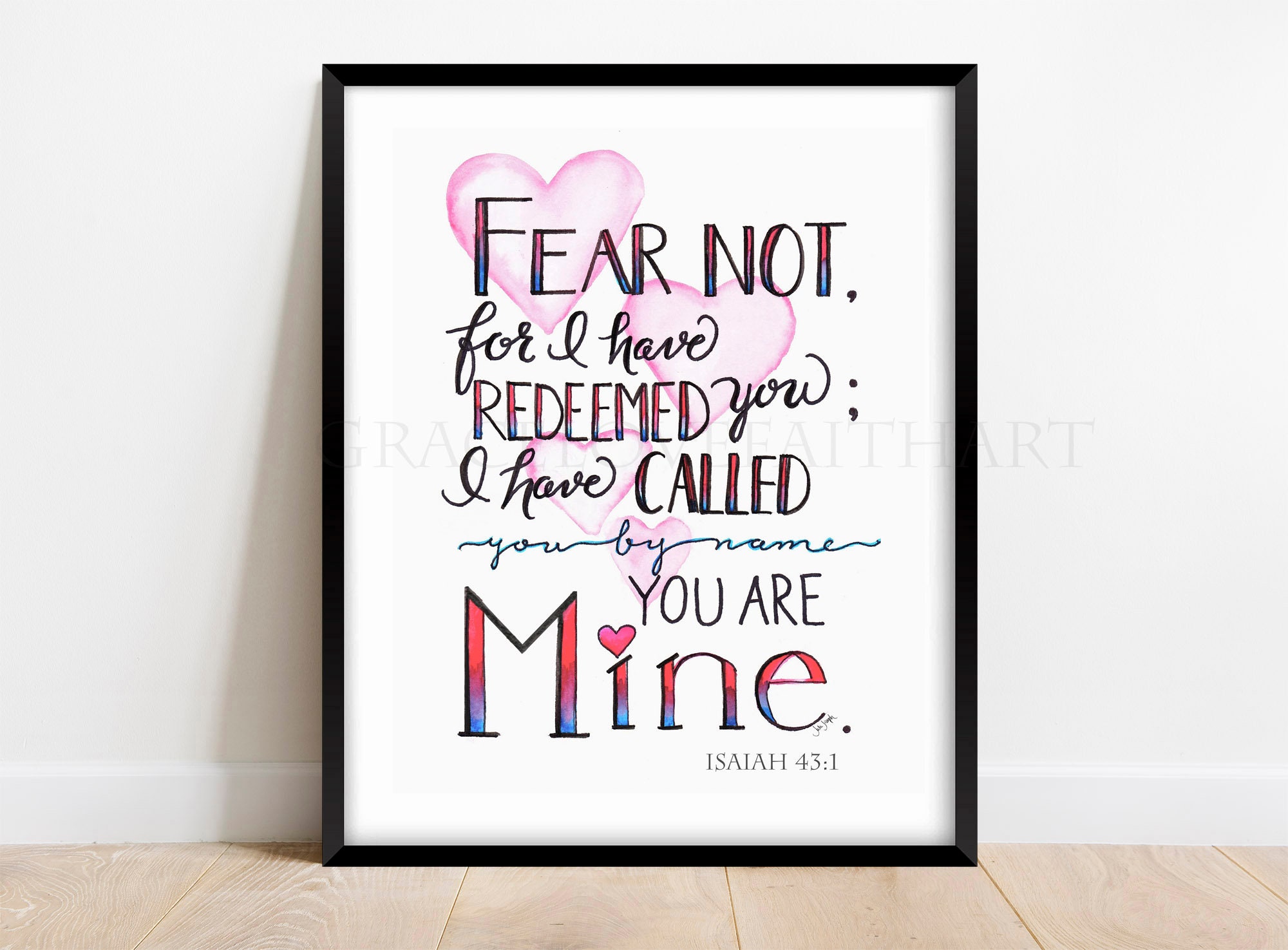 Christian Bible Verse Valentine's Day Gift Heart Love Wall Art ...
