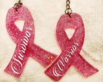 Breast Cancer Key Chain - Etsy