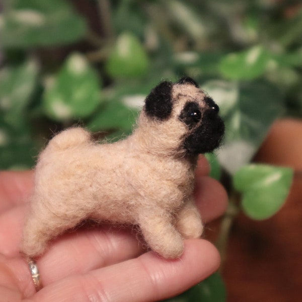 Felted Pug - Etsy
