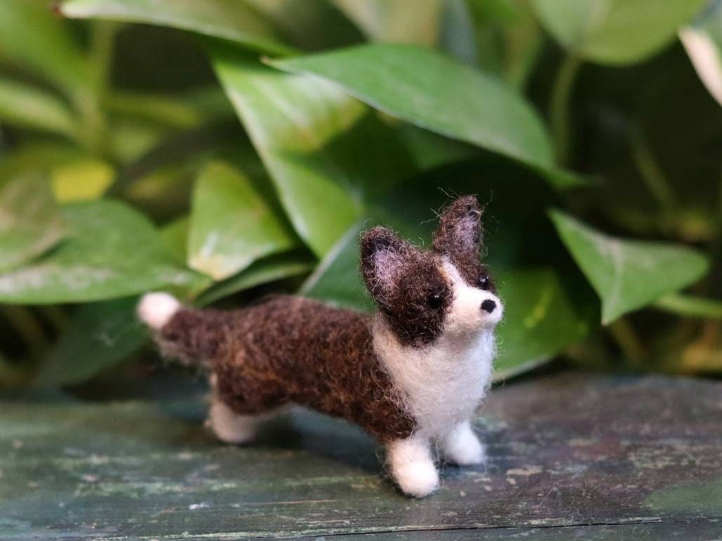 Needle Felted Corgi Needlefelted Dog Hand Made Felt Dog | Etsy
