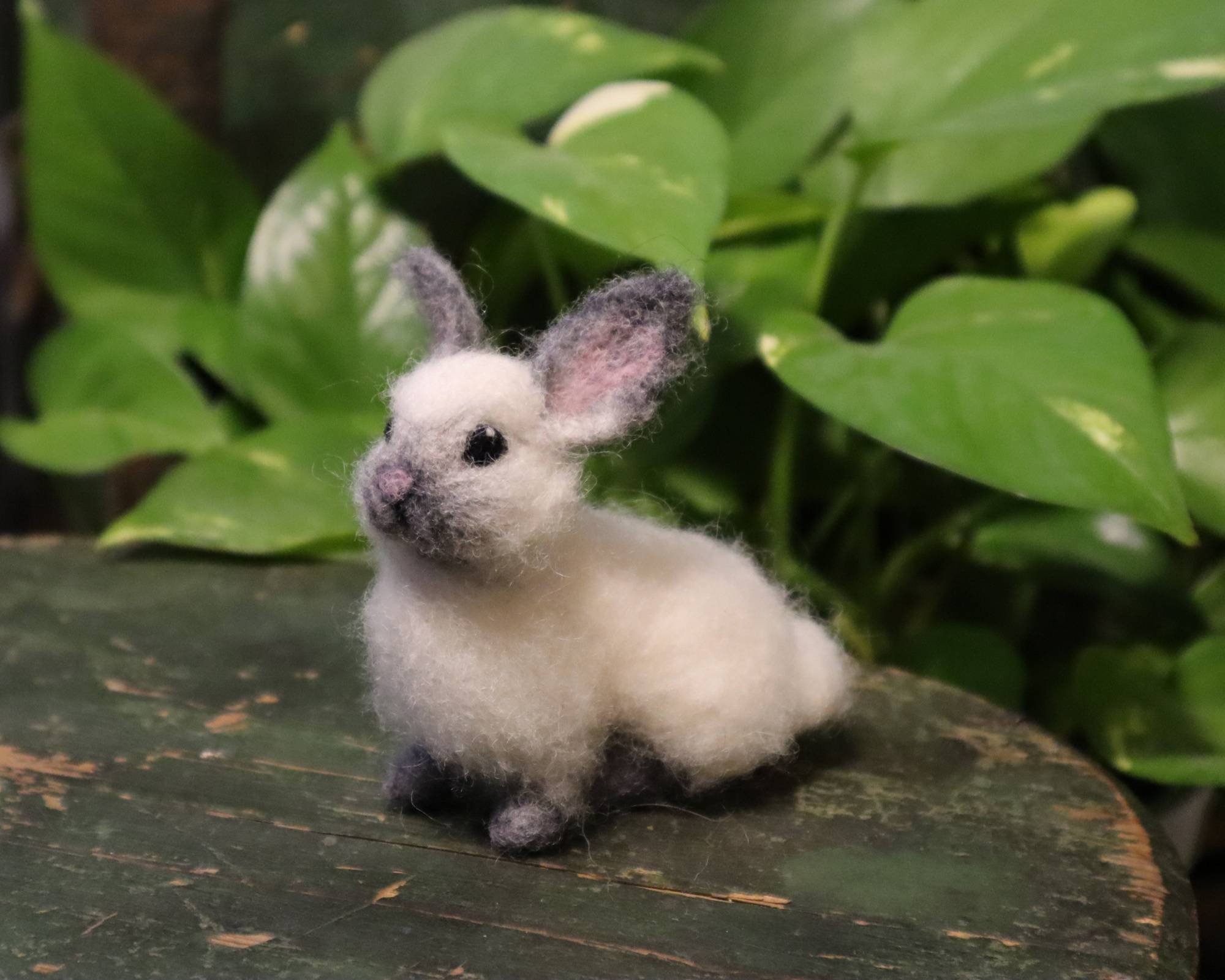 Needle Felted Bunny Cottontail Rabbit | Etsy
