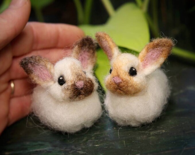 Needle Felted Baby Bunny, Cottontail Rabbit, Little Bunnyrabbit - Etsy