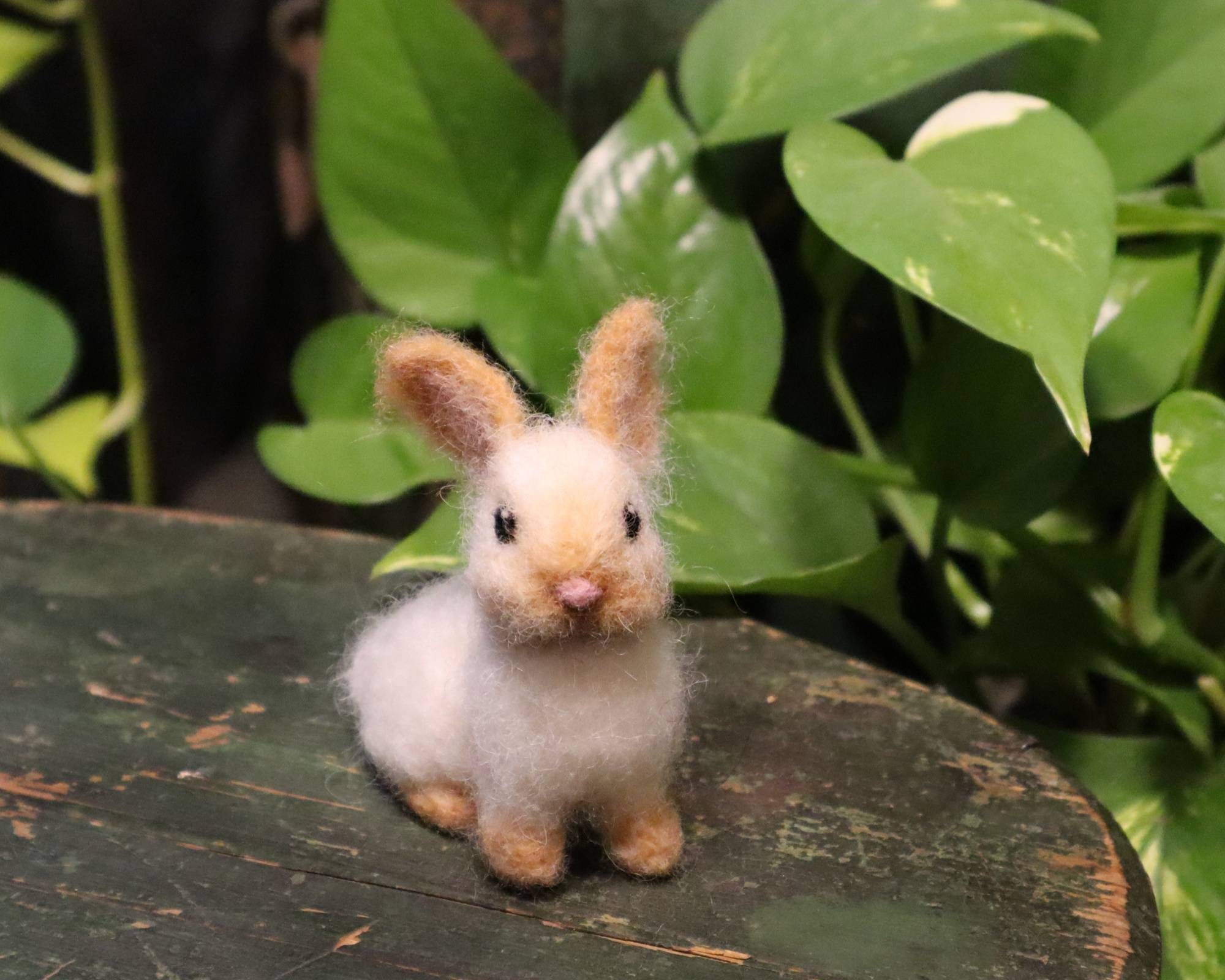 Needle Felted Bunny Cottontail Rabbit | Etsy