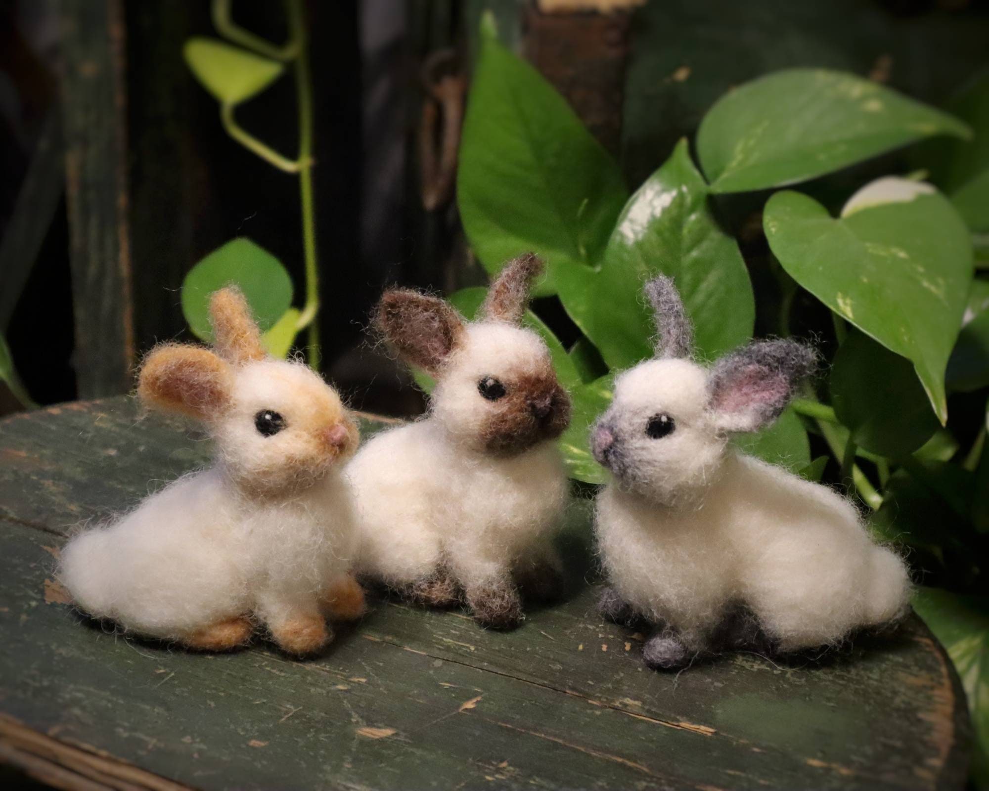 Needle Felted Bunny Cottontail Rabbit | Etsy
