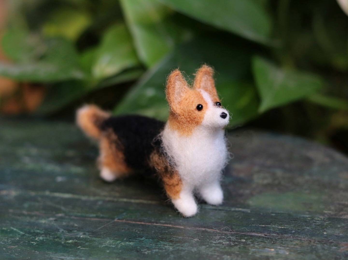 Needle Felted Corgi Needlefelted Dog Hand Made Felt Dog | Etsy