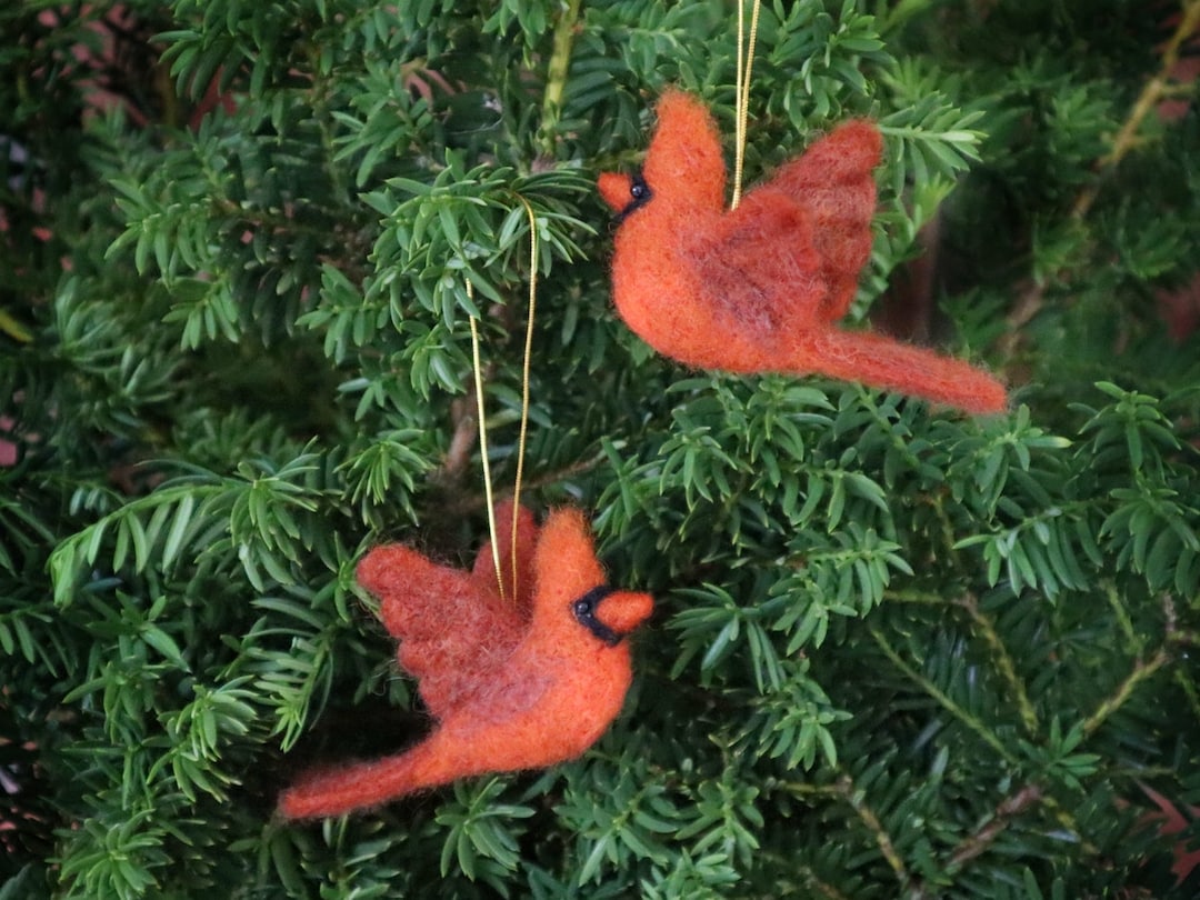 Needle Felted Cardinal, Needle Felted Bird, Miniatur, Christmas ...