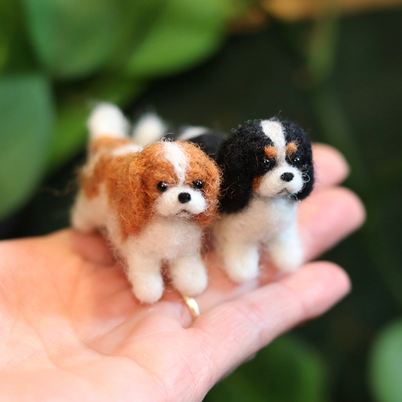 Needle Felted Cavalier King Charles Spaniel Miniature: Handmade Wool ...