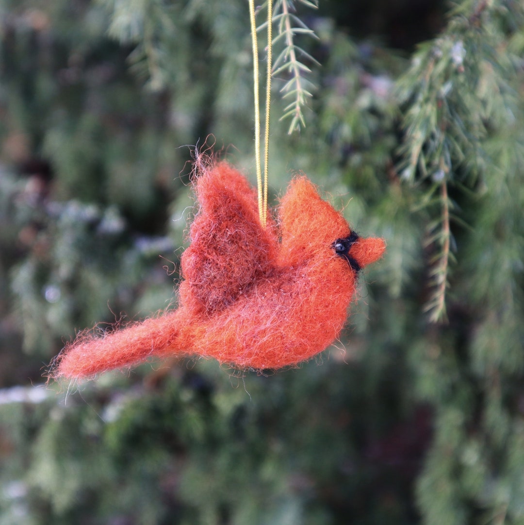 Needle Felted Bird, Miniatur, Christmas Ornament, Gift for Animal Lover ...