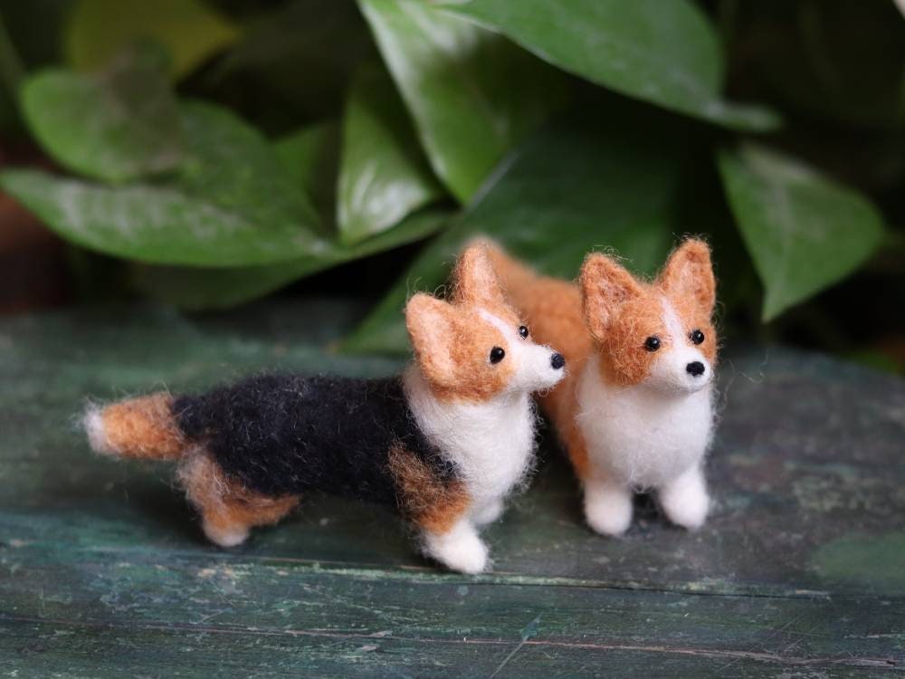 Needle Felted Corgi Needlefelted Dog Hand Made Felt Dog | Etsy