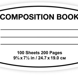 Composition Book, Journal Notebook Cover Print, Teacher Gift, Notebook ...
