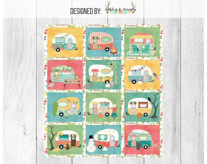 The Happy Glamper Quilt Pattern PDF Download - Etsy Canada