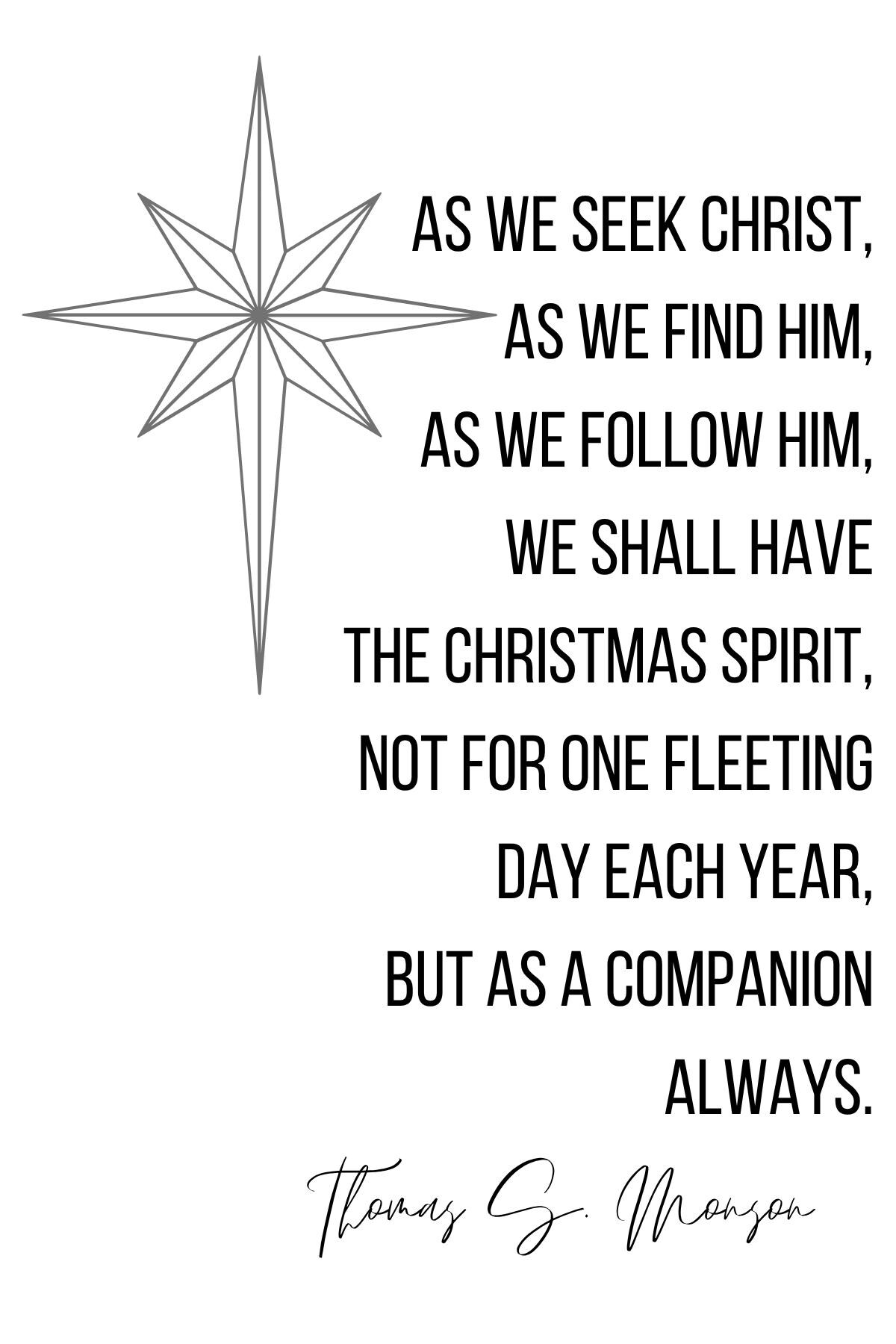 Christmas LDS Quote Printables | 4x6 Holiday Program Covers | Latter ...