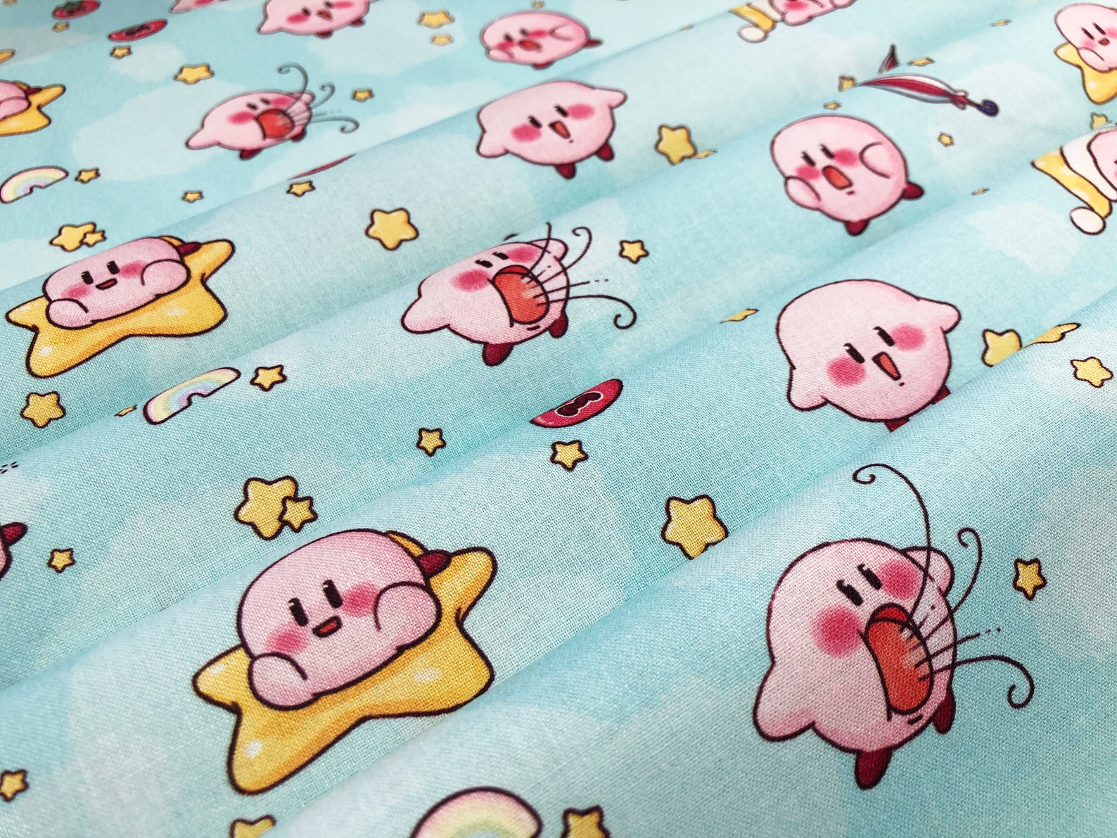 Kirby Fabric Kirby's Epic Cotton by the | Etsy