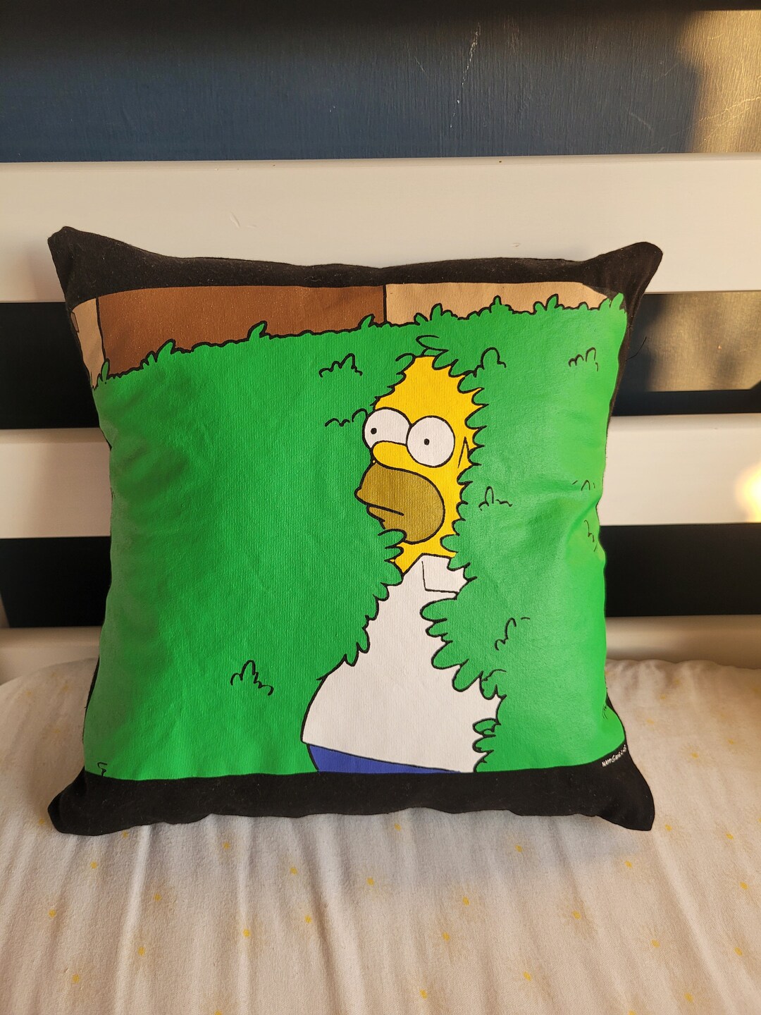 DISCOUNTED IMPERFECT Simpsons Bush Meme Upcycled T-shirt Mini Cushion ...