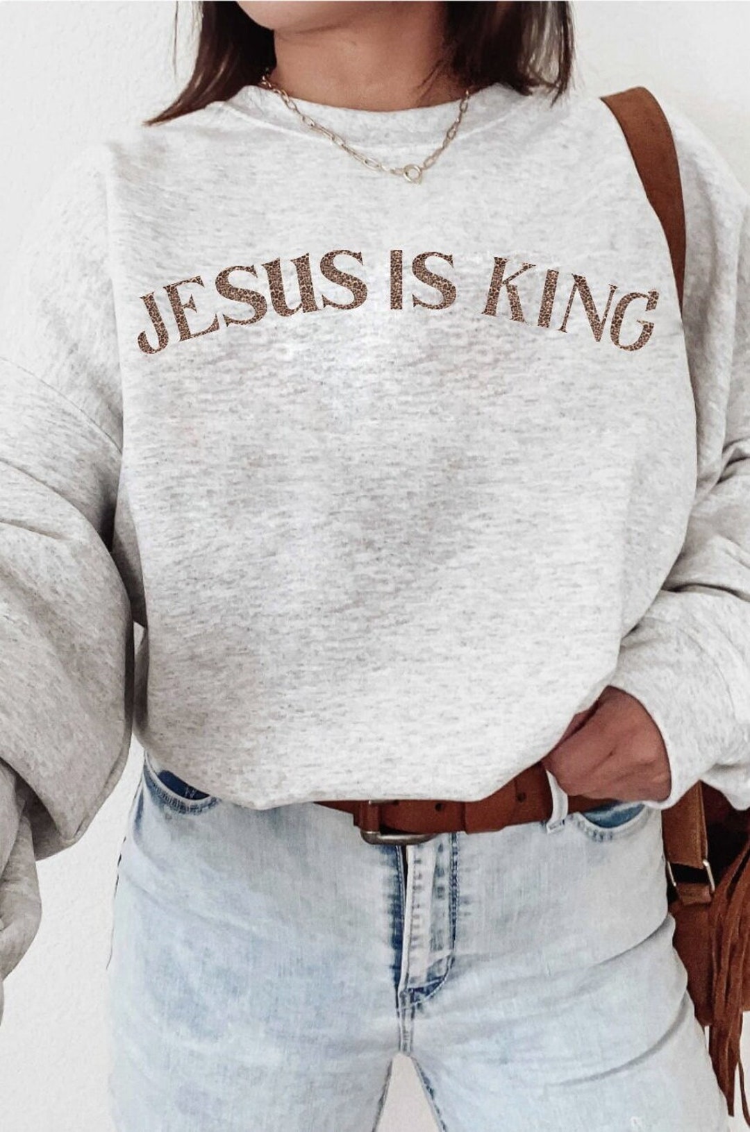 Jesus is King Sweatshirt Jesus Clothes Christian Crewneck Made to ...