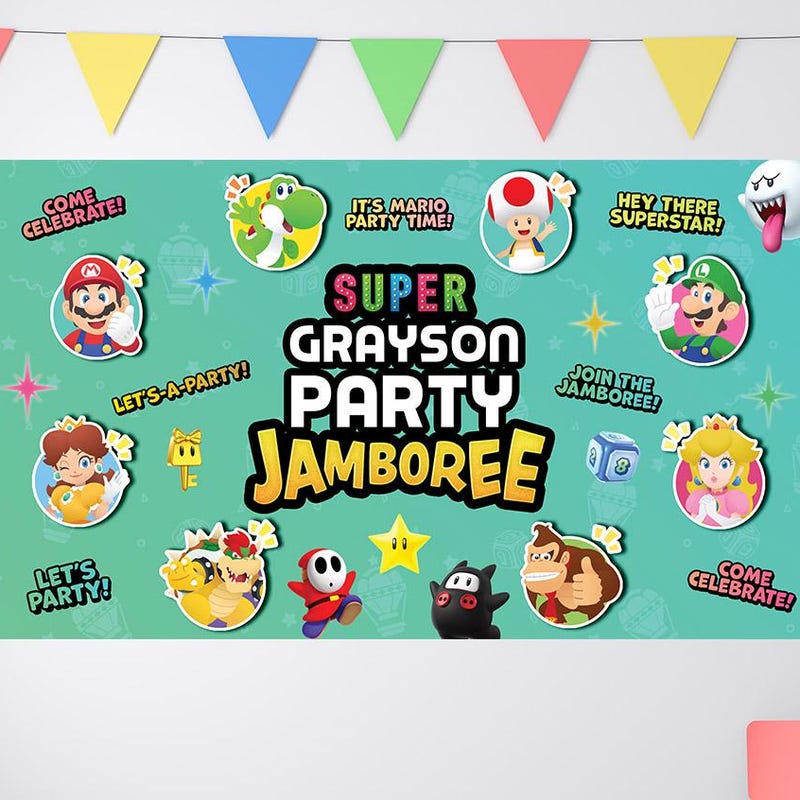 Mario Kart Banner - Etsy