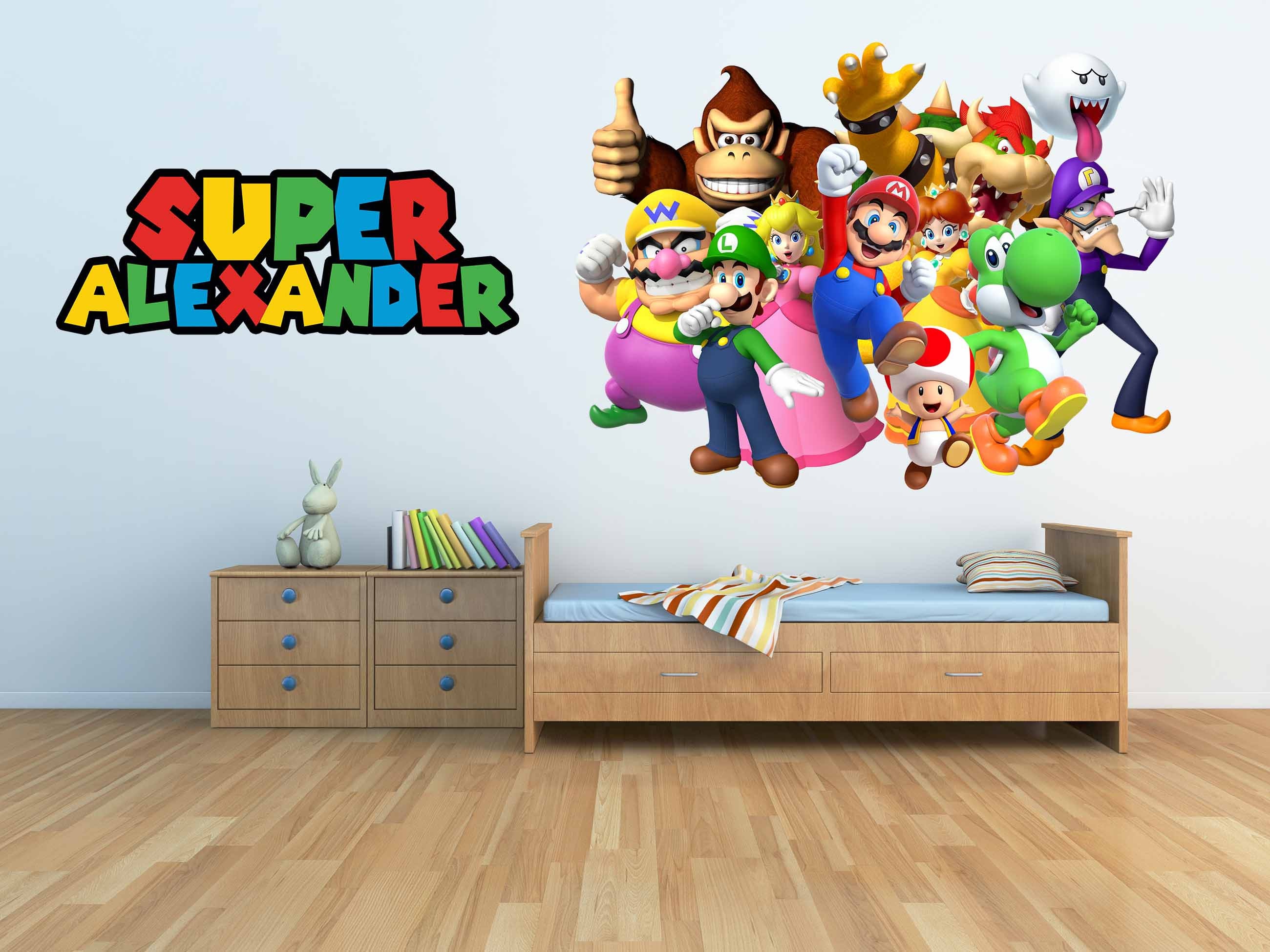 Super Mario Inspired Decal Mario Decal Game Room Mario Kart - Etsy