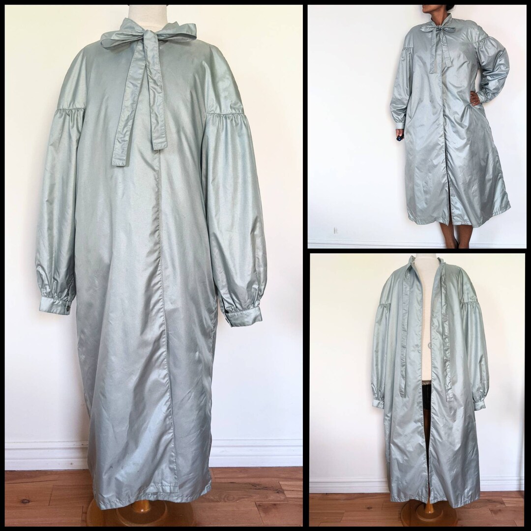 Vintage Silver Raincoat - Etsy
