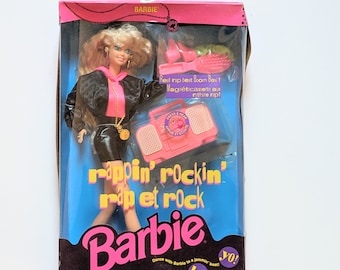 Rappin' Rockin Yo Barbie Doll 1991 Mattel 3248 Rap Music Blonde Barbie ...