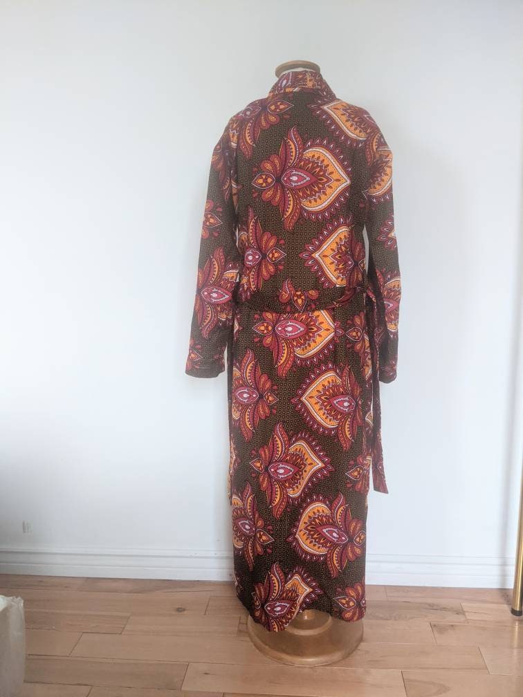 African Print Robe - Etsy