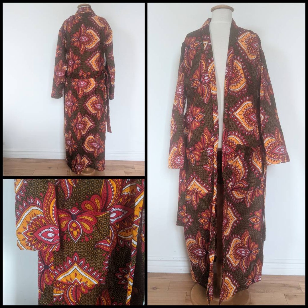 African Print Robe - Etsy