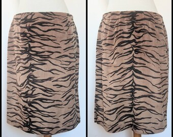 Tiger Print Skirt - Etsy
